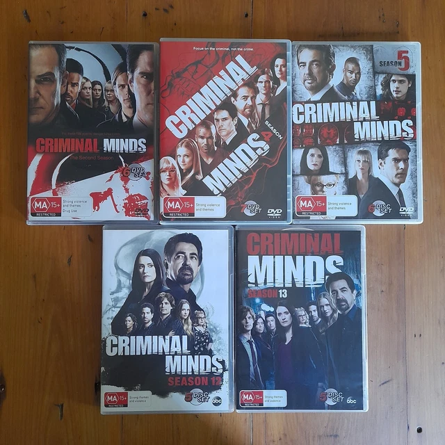 CRIMINAL MINDS DVD Bundle S1, S4, S5, S12, S13 PAL Region 4 Very Good ...