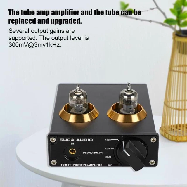 MINI PHONO STAGE Preamp Turntable Stereo Amplifier Box RCA Headphones £ ...