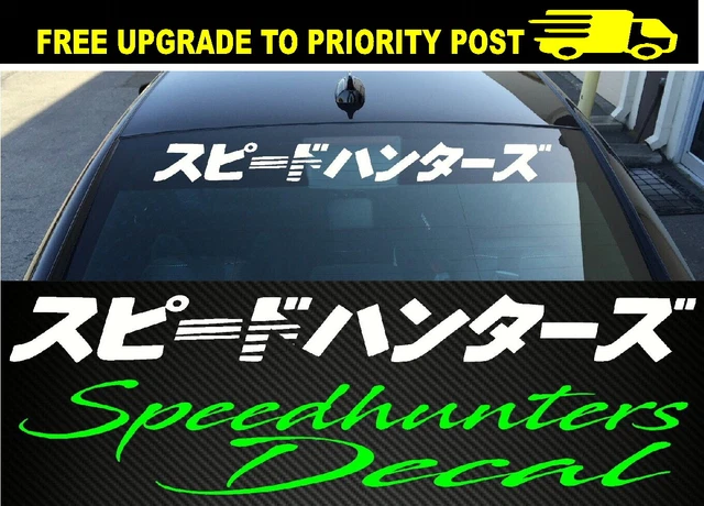 SPEEDHUNTERS KATAKANA SCREEN HEADER Windscreen Sticker WINDSHIELD ...