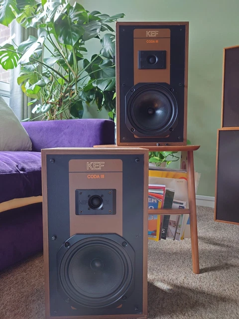 KEF CODA 3 III Bookshelf Loudspeakers, SP3016, Vintage HiFi £90.00 ...