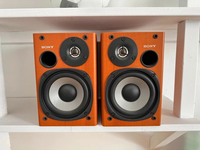 WOOD FINISH 40W Sony SS-CPX1 Stereo Speakers £18.00 - PicClick UK