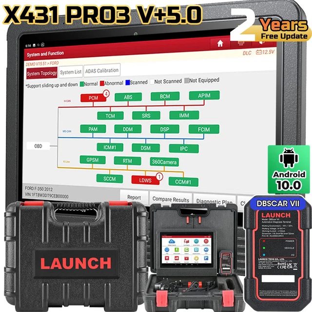 LAUNCH X431 PRO3S+ V5.0 V+ PRO 5 Valise Diagnostic Auto MultiMarques Codage ECU EUR 999,00 ...