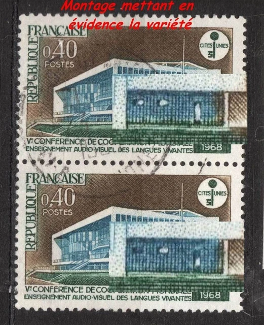 DOUBLE VARIÉTÉ SUR paire du n°1554 oblitérés. EUR 1,25 - PicClick FR