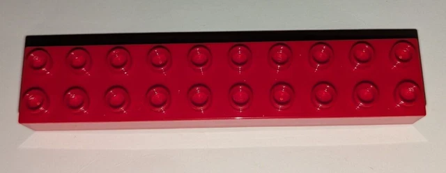 LEGO DUPLO RED 10x2 BRICK 10 x 2 Dots Building Block 2 x 10 2x10 Piece ...