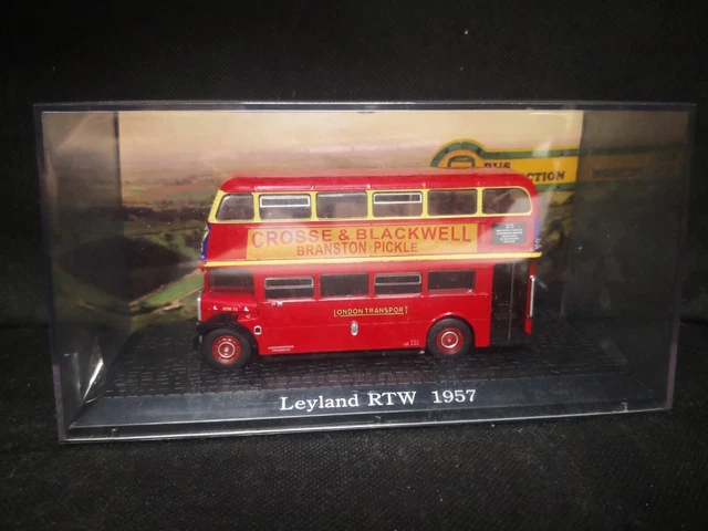 DIECAST ATLAS BUS Collection Autobus Leyland Rtw 1957 Échelle 1:72 Avec ...
