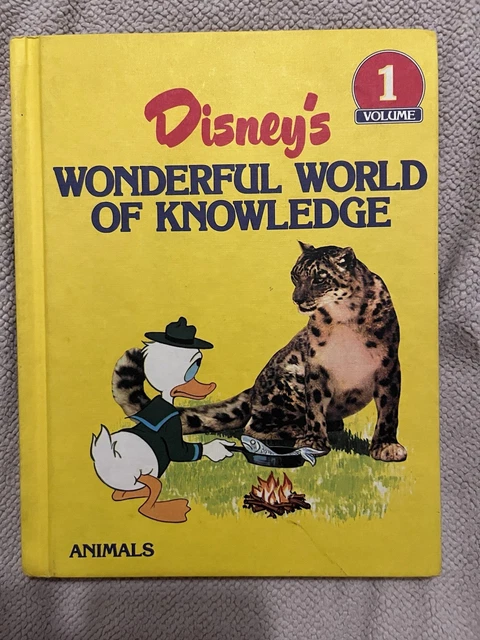 DISNEY'S WONDERFUL WORLD Of Knowledge Volume 1 Animals 1989 Book £0.99 ...