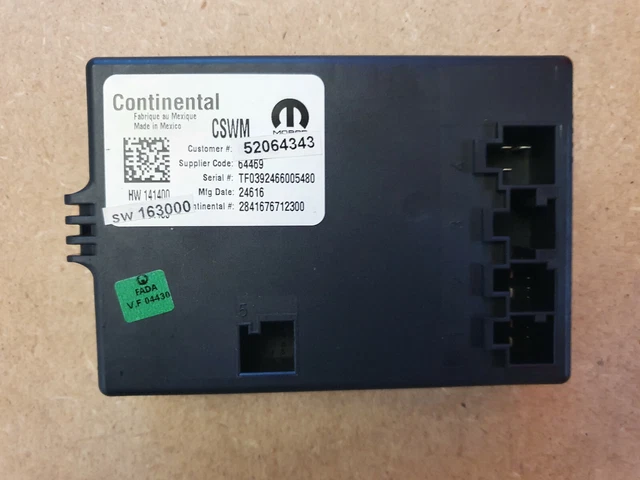 JEEP, COMPASS, CHEROKEE, Renegade, Heated Seat Control Module 52054343 ...