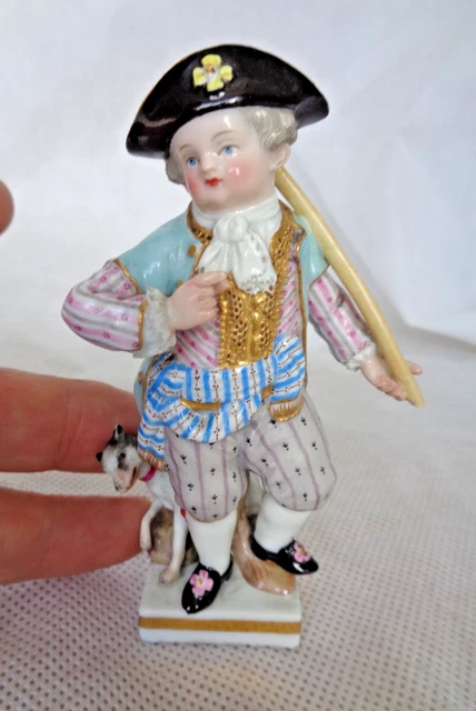 19TH CENTURY MEISSEN Figure Boy Gardener Loyal Dog Phillips Auction ...