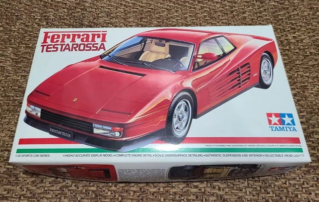 VINTAGE 1986 TAMIYA Ferrari Testarossa Model Kit Sports Car Series 1:24 ...