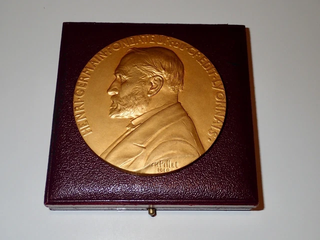 ANCIENNE MEDAILLE EN Bronze 1972 Henri Germain Credit Lyonnais Ch ...