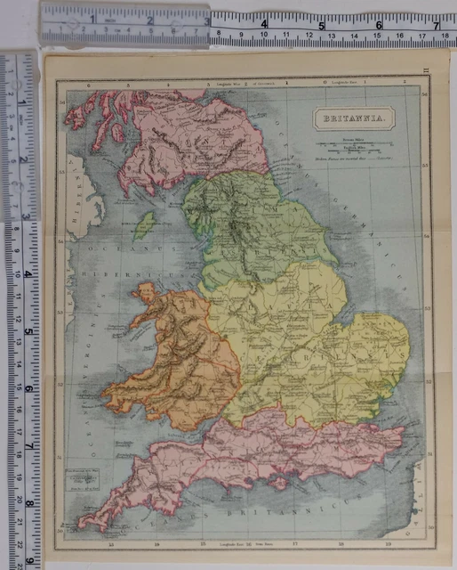 ANTICO & CLASSICA Mappa Britannia Flavia Valentia Maxima Caesariensis ...