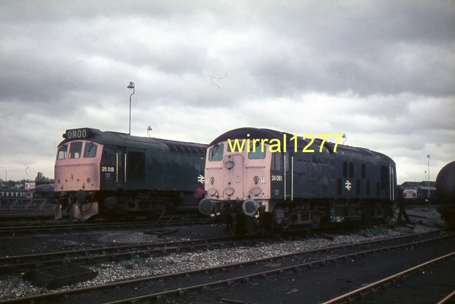 ORIGINAL RAILWAY SLIDE Class 24 24061 at Derby Works 16.11.75 £3.99 ...