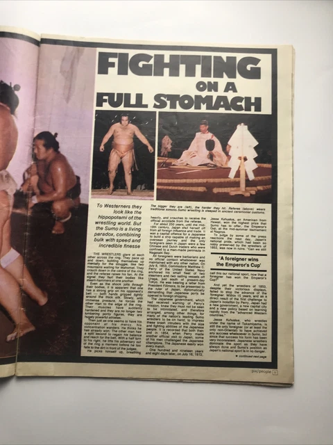 PIX PEOPLE JUNE 6 1974 Malcolm T Elliot Sumo Wrestling Heidi Mann ...