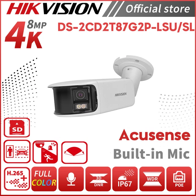HIKVISION 8MP PANORAM ColorVu Bullet IP Camera 2-Way Audio DS ...