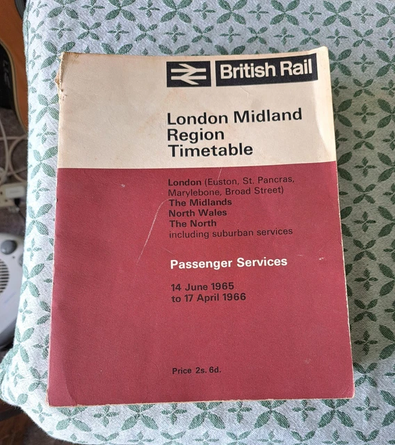 BRITISH RAIL LONDON Midland Region Passenger Timetable June 1965 to ...