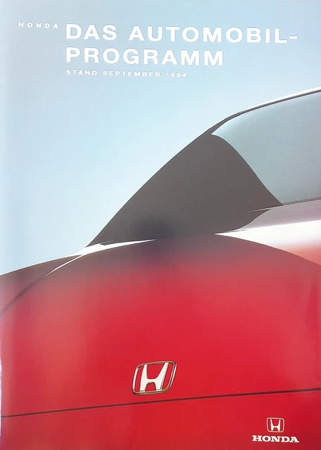 HONDA PROGRAM 1994 Brochure Broszura Brochure Catalogo EUR 6,19 ...