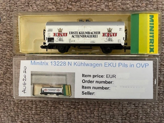 MINITRIX 13228 N Gauge Beer Wagon 'EKU' , Boxed VGC £11.60 - PicClick UK