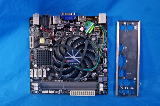 *COMBO* ECS H61H2-I3 LGA 1155 2nd 3rd Gen ITX Motherboard + CPU Cooler ...