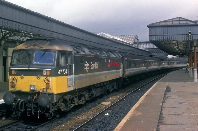 ORIGINAL 35MM SLIDE BR Class 47 no.47704 at Stirling +rights for use £2 ...