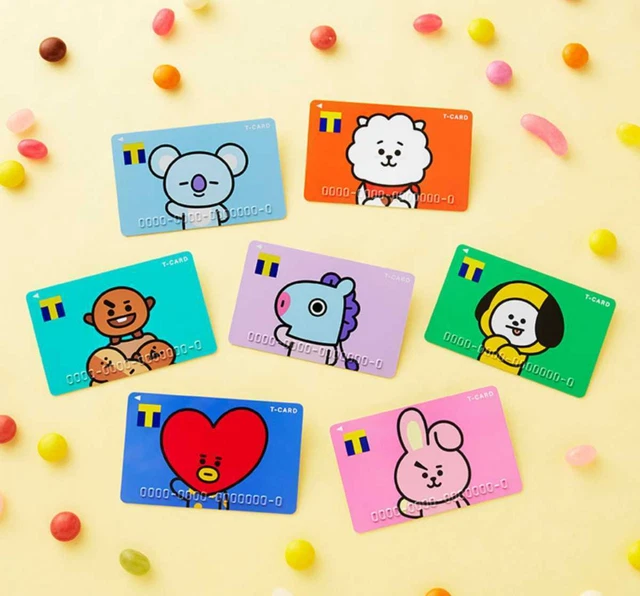 TYPES OF SET Bt21 T-Point Card T-Card Bts Character Bulletproof Boys ...