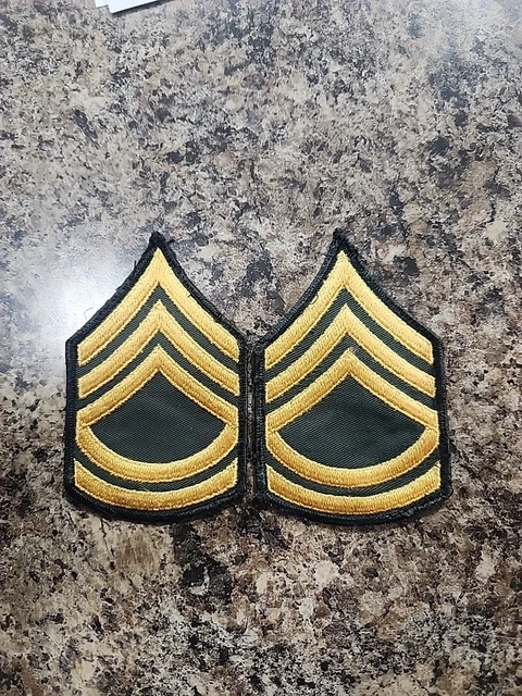 VINTAGE US ARMY Staff Sergeant Chevron / Patch WW2 Era Yellow/ Dark ...
