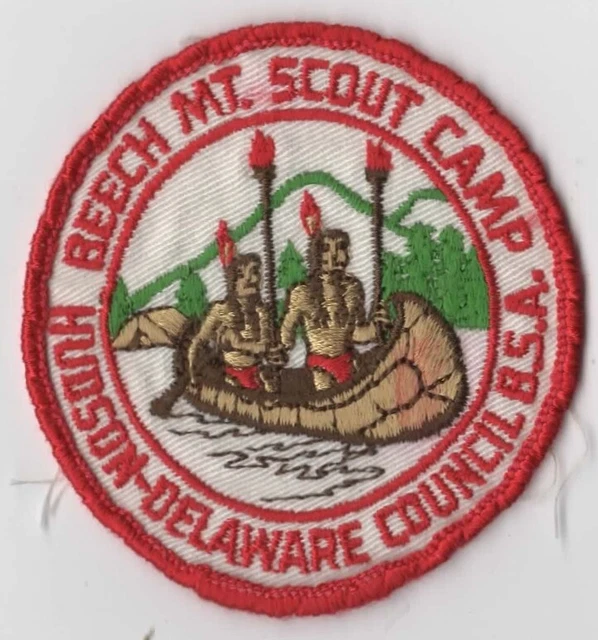 HÊTRE MT. SCOUT Camp Hudson-Delaware Council BSA patch ROUGE Bdr ...