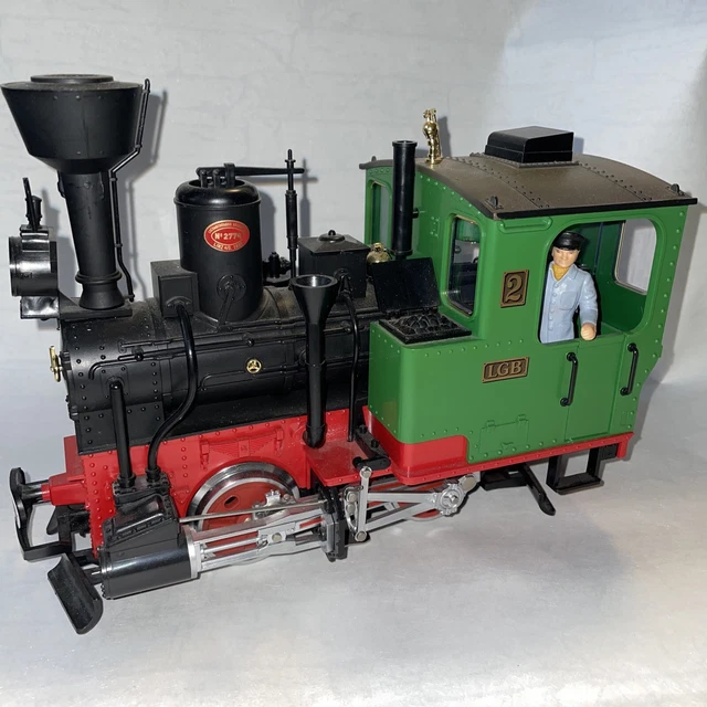 LGB LOK DAMPFLOKOMOTIVE 20212 Mit Zwei Personen Wagen Rot /Blau £125.86 ...