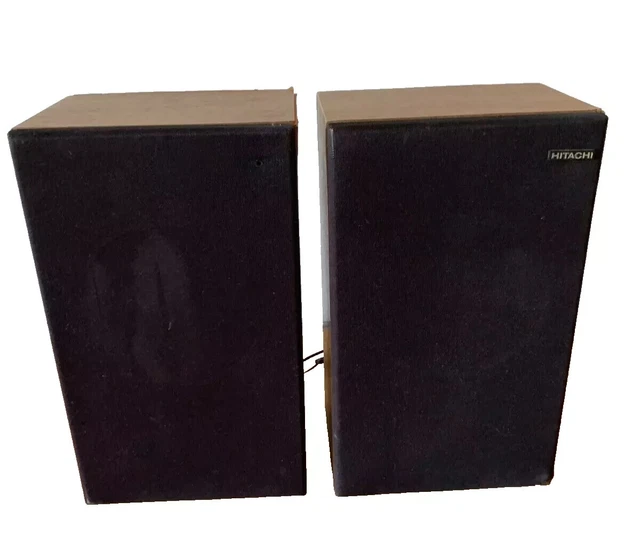 HITACHI SPEAKER SYSTEM x2 - Bookshelf SS-8260G Vintage 70's - 42cm - 4 ...