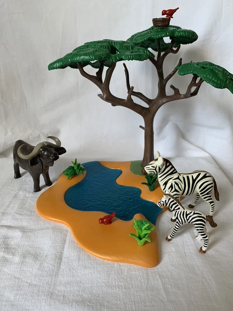 PLAYMOBIL 4828 SAFARI Buffle Africain Avec Zebres Complet Savane ...