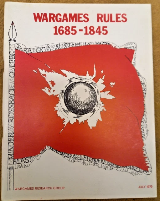 WARGAMES RULES 1685 - 1845 WRG July 1979 Wargames Research Group £5.43 - PicClick UK