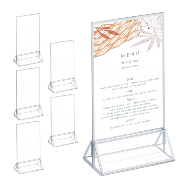PORTE NUMERO TABLE mariage Porte photo plastique 6 porte noms EUR 34,99 ...