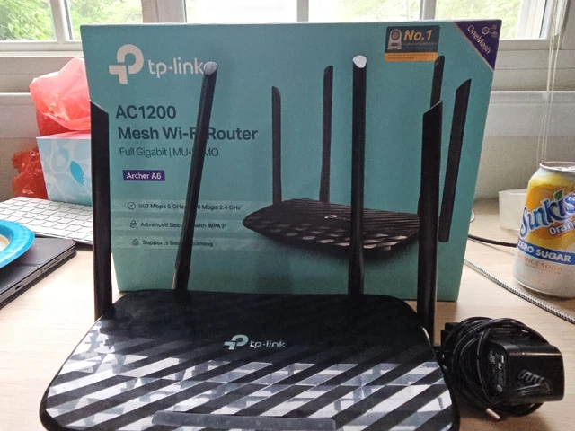 TP-LINK ARCHER A6 AC1200 1200Mbps Wireless MU-MIMO Gigabit Wi-Fi Router ...