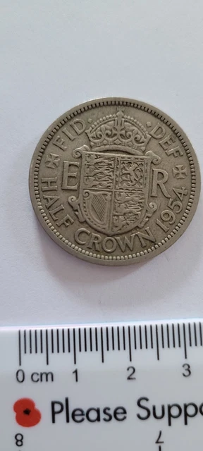 A BRITISH 1954 ELIZABETH II HALF CROWN coin used £3.00 - PicClick UK