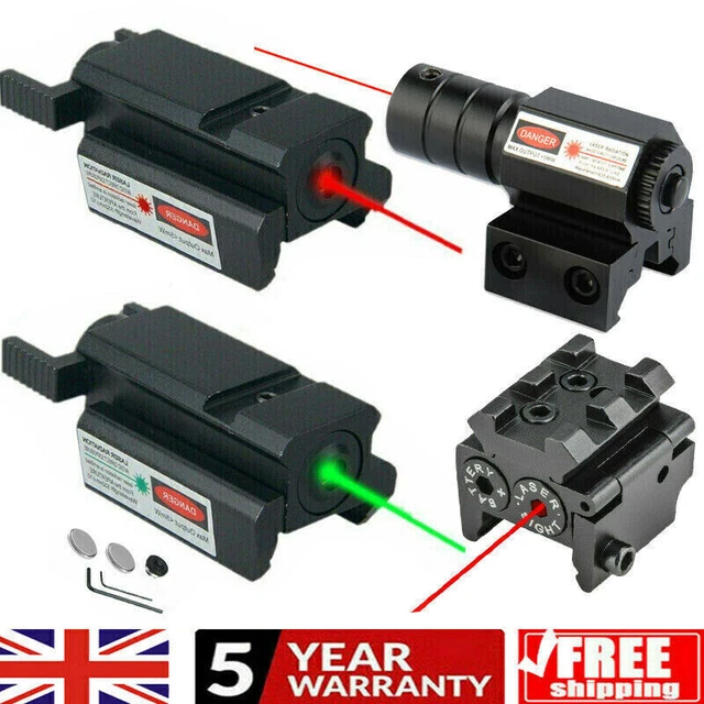 COMPACT RED DOT Laser Sight 20mm Tactical Picatinny rail Mount Pistol Gun £16.99 - PicClick UK