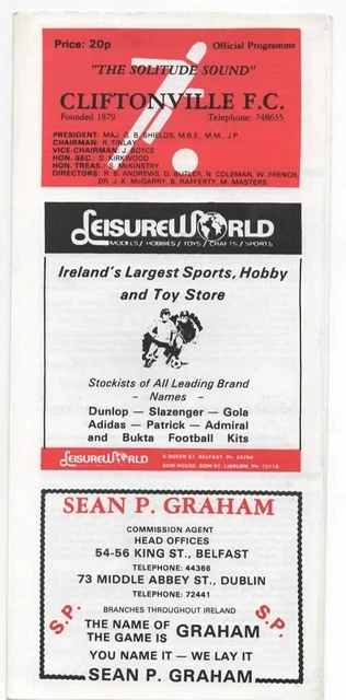 APR 80 CLIFTONVILLE v GLENTORAN County Antrim Shield £4.38 - PicClick UK