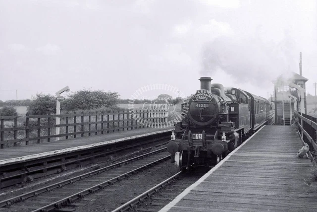 PHOTO BRITISH Railways Steam Locomotive 41321 Class Ivatt 2MT Bagworth ...