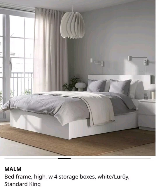 IKEA MALM BED frame King Size £20.09 - PicClick UK