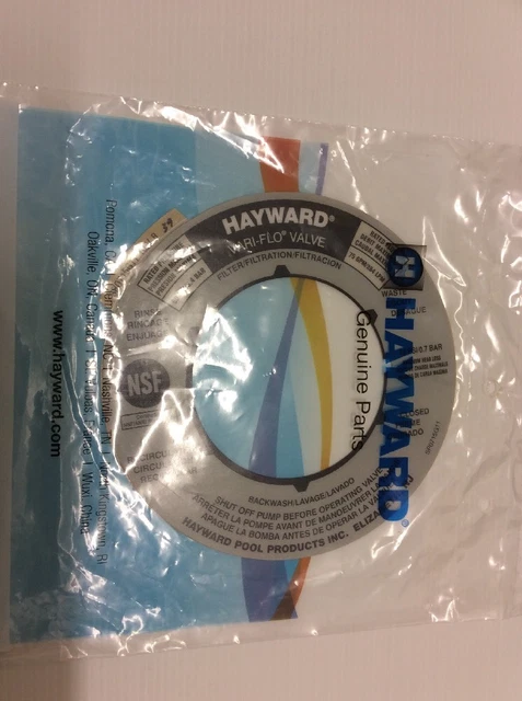 HAYWARD SAND FILTER Multiport Valve- Label Plate/Decal Replacement ...