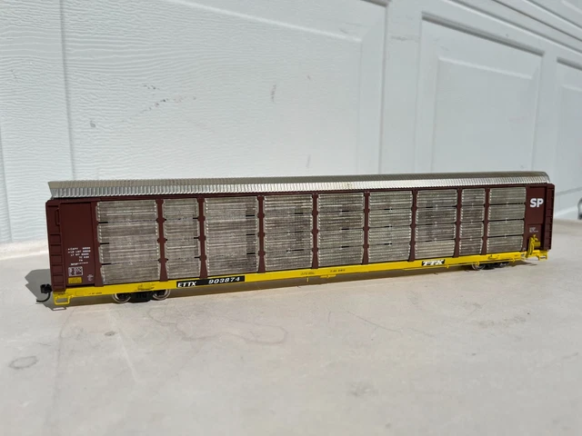 OMI SP BRASS BI-LEVEL AUTO RACK w/ FINGER END DOORS TTX FLAT ORIGINAL ...