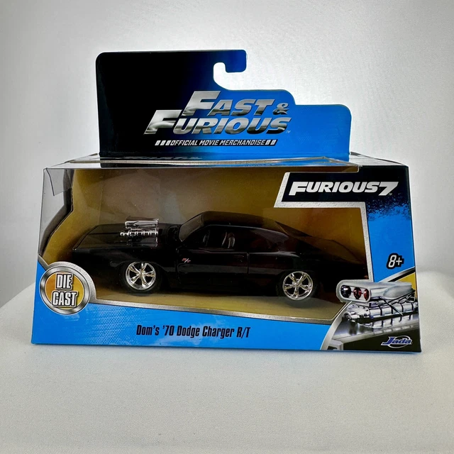 JADA TOYS FAST & Furious 7 Dom's 1970 '70 Dodge Charger R/T Black 1:32 ...