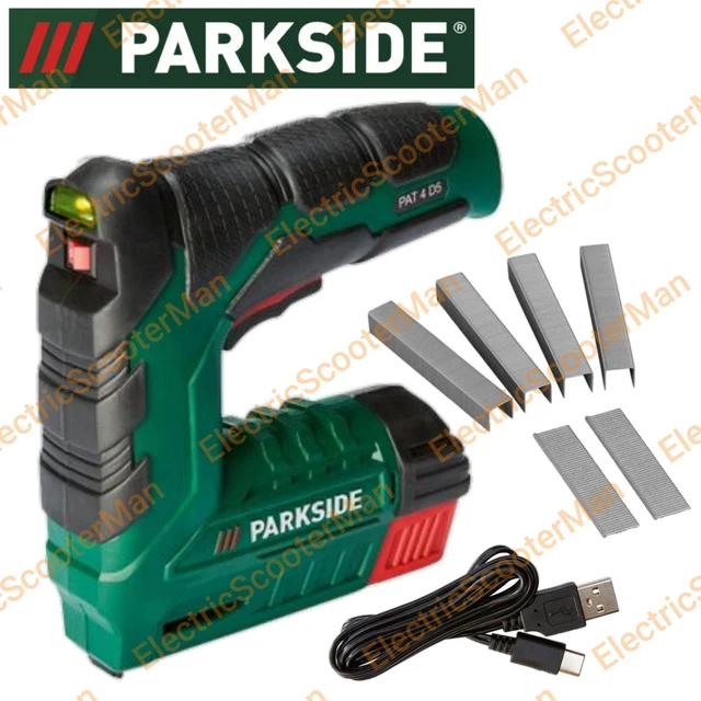 PARKSIDE 4V CORDLESS 2in1 Stapler Nailer Gun Build-In Rechargeable ...