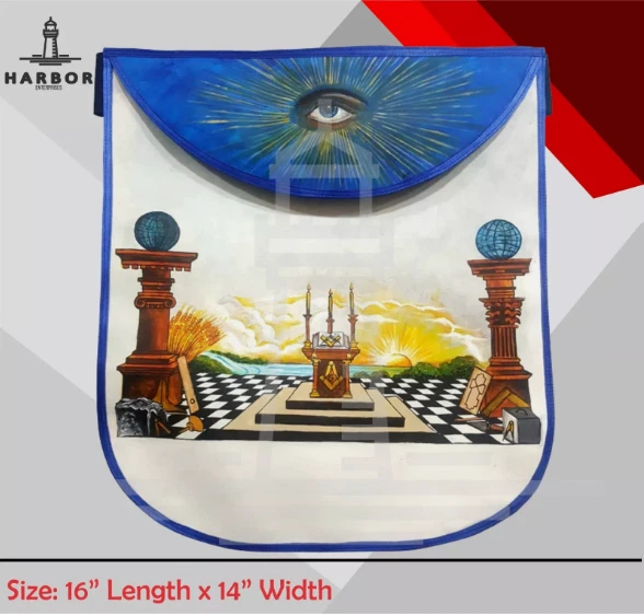 MASONIC REGALIA HAND-PAINTED Apron - Custom Scottish Rite Masonic ...