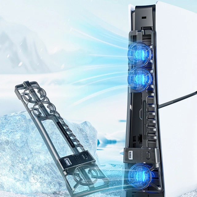 STREAMLINED COOLING FAN for PS5 Pro featuring LEDs and Variable Speeds ...