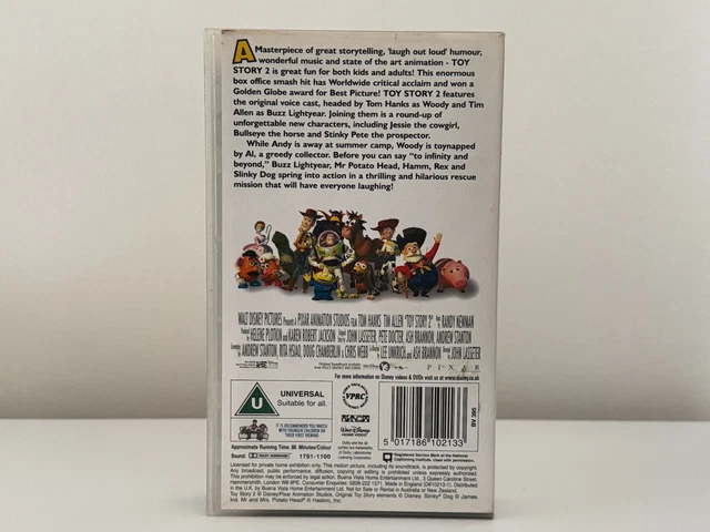TOY STORY 2 - Tom Hanks, Tim Allen - Disney - PAL VHS Video Tape (H64 ...