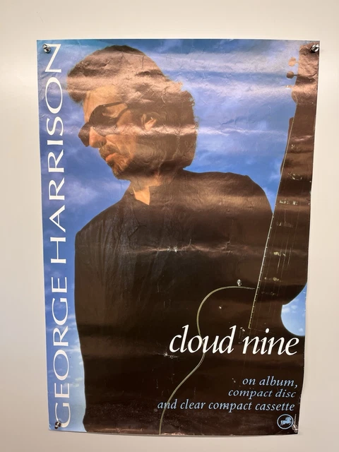 AFFICHE DE GEORGE Harrison Cloud Nine Album Original Promotion Circa ...
