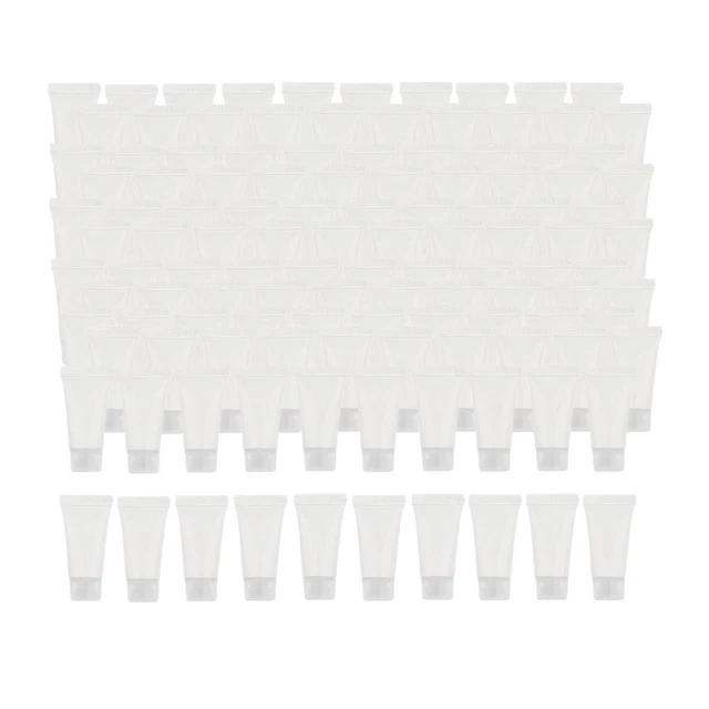 120PACK MINI EMPTY Plastic Screw Cap Hand Cream Squeeze Tubes Travel ...