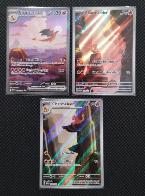 POKEMON TCG - Charizard/Charmander/Charmeleon - ENGLISH AR SAR Set 151 EN EUR 367,00 - PicClick FR