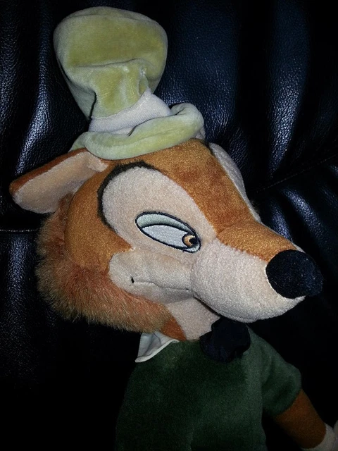 DISNEY PLUSH HONEST john Worthington Foulfellow fox volpe pinocchio ...