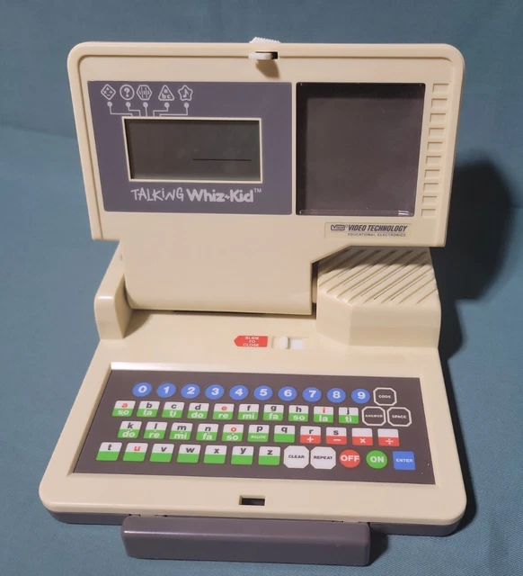 TALKING WHIZ-KID VTECH Toy Computer Learning System 1986 no cards ...