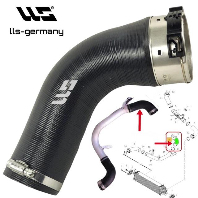 LADELUFTSCHLAUCH FÜR Volvo S60 S80 S90 V60 V70 V90 Xc60 Xc90 2.0 D4,D5 ...